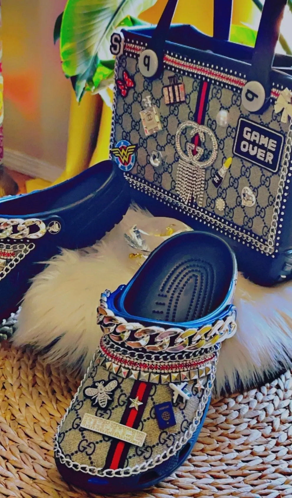 Chic Travel Duo: Luxe Crocs & Bogg Bag Set ️👟 – B.eaded E.verything by ...